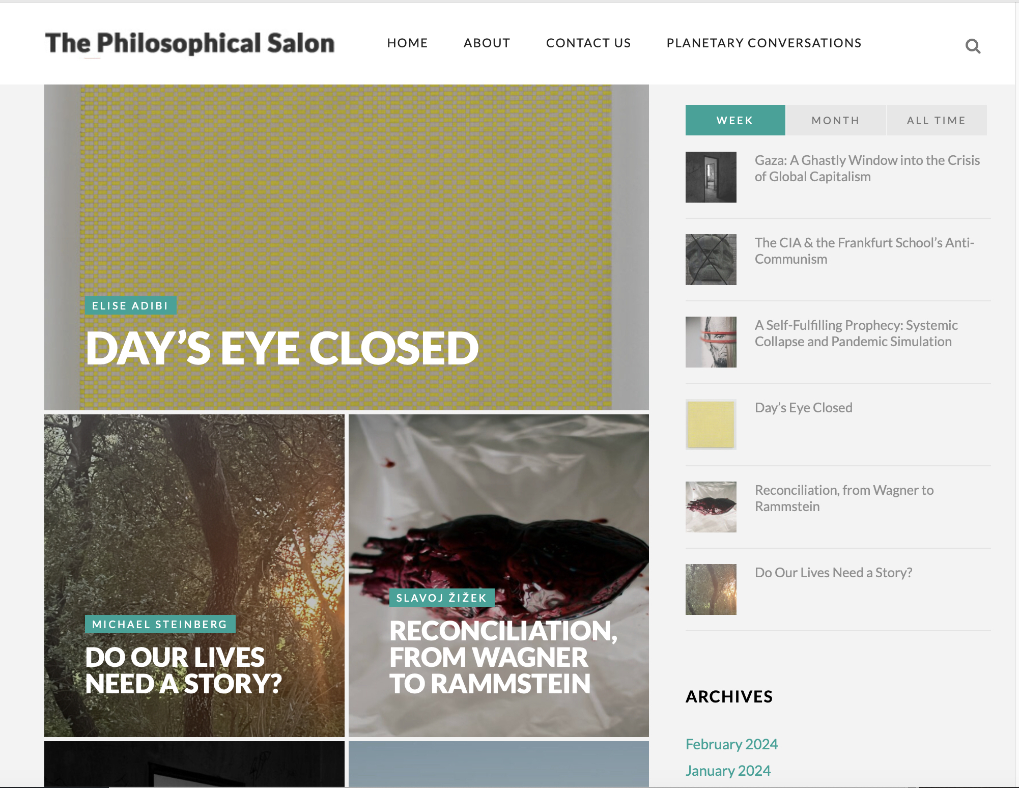 Day's Eye Closed in The Philosophical Salon - Elise Adibi